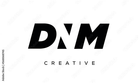 Dnm Letters Negative Space Logo Design Creative Typography Monogram