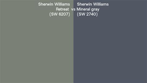 Sherwin Williams Retreat Vs Mineral Gray Side By Side Comparison