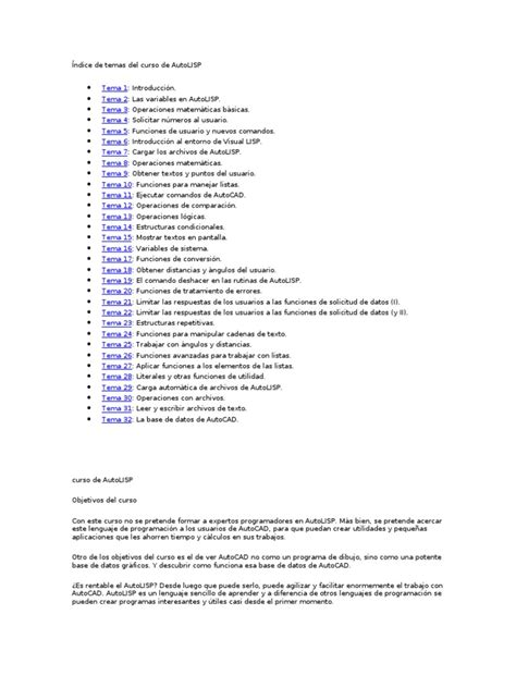 Manual De Autolisp Pdf Pdf Lenguaje De Programación Programación