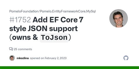 Add Ef Core 7 Style Json Support Owns And `tojson` · Issue 1752