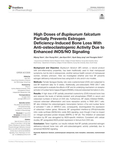 Pdf High Doses Of Bupleurum Falcatum Partially Prevents Estrogen