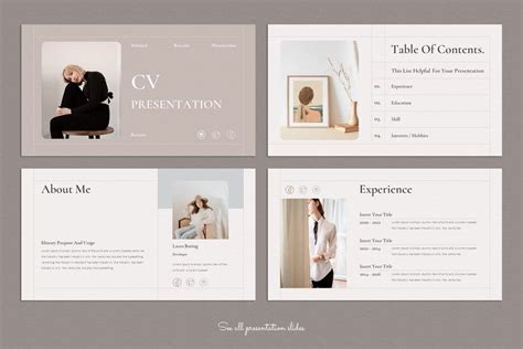CV Resume Google Slides Presentation Template Presentation Template