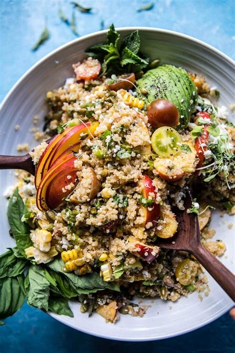 Thai Grilled Corn And Peach Quinoa Salad Half Baked Harvest