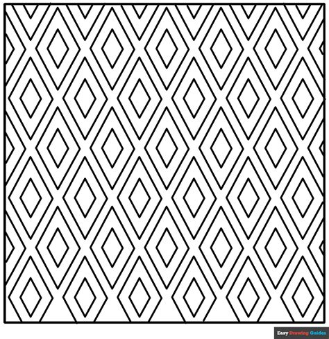 rhombus pattern coloring page geometric pattern coloring page easy