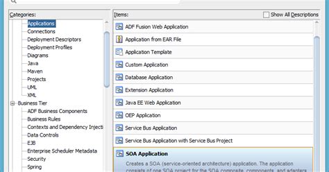 SalzoTech SOA Suite 12c Quick Start S JDeveloper 12 1 3 Not Showing SOA Options