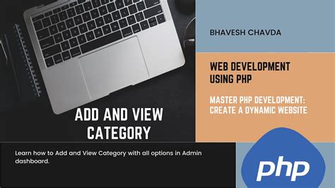 Project Part 3 How To Create And Display Categories In Your Php Project Youtube