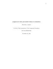Document2 Docx 1 Assignment 1 Ethics And Scientific Evidence In