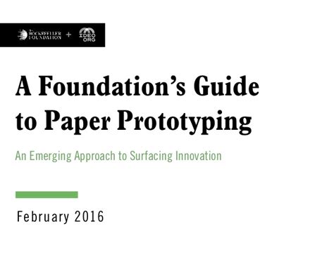 Paper Prototyping A Guide For Surfacing Innovative Ideas More Quickly