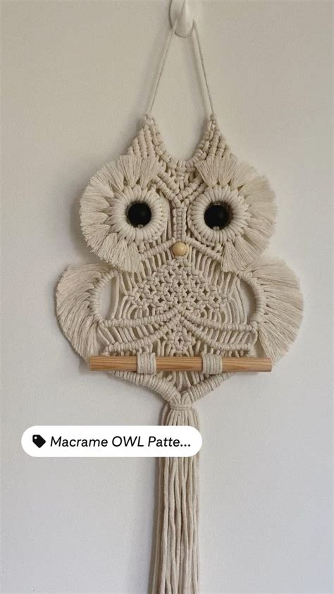 Macrame OWL Wall Hanging Pattern Pdf Dekorative Knoten Knoten Makramee