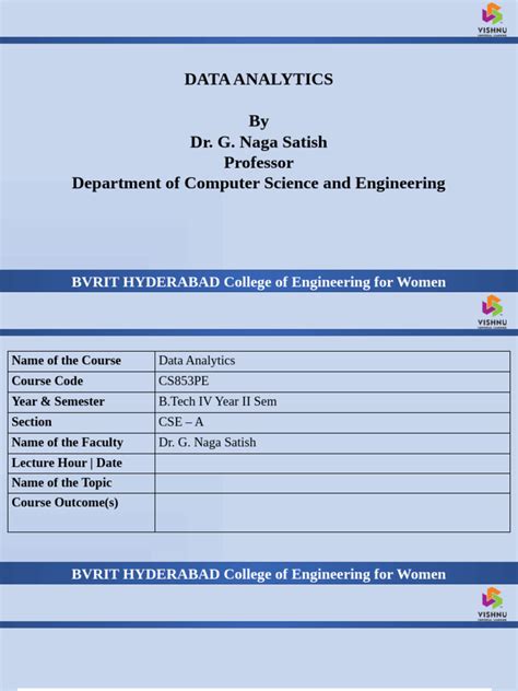 Data Analytics Class Unit V Pdf