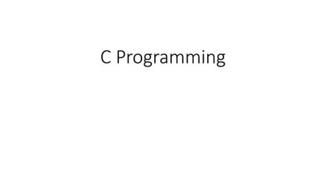 History Of C Ppt Programming Languages Computing