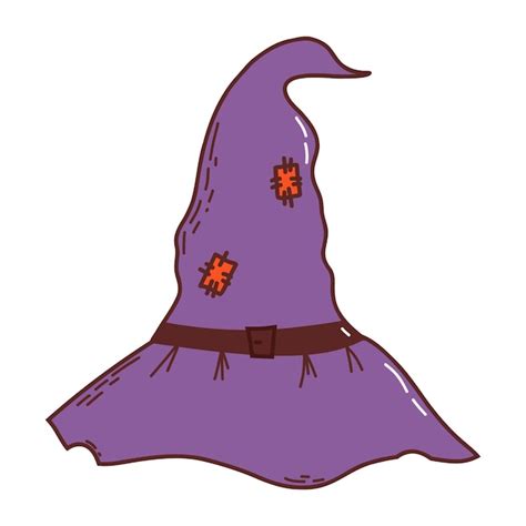 Premium Vector Witch Hat Halloween Element Trick Or Treat Concept