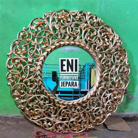 Jual Figura Cermin Ramayana Jati Finishing Gold Figura Cermin Minimalis Jati Cermin Dinding