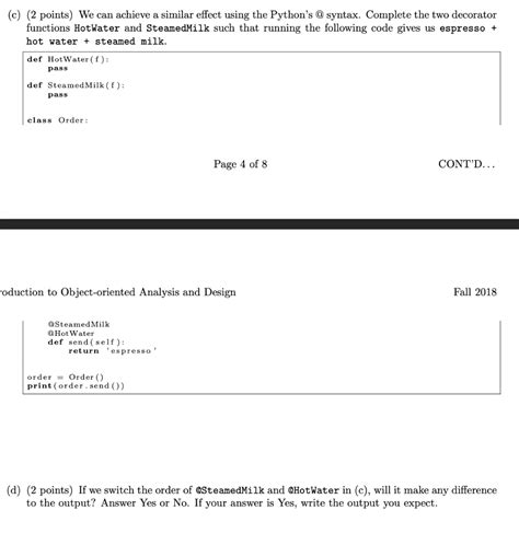 Solved Following Code B 2 Points Why Don T We Just Chegg