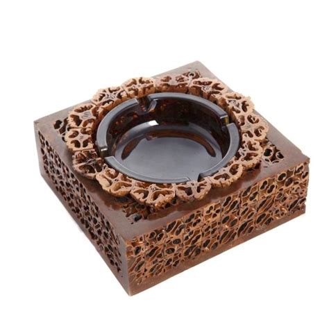山西特色礼品 山 核桃工艺品 方形烟灰缸 核桃工艺品 山西文化礼品馆