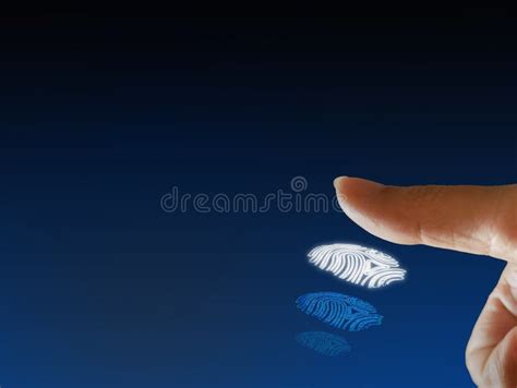 手指即将扫描或激活发光的3d指纹，以进行生物识别认证 网络安全指纹密码 库存例证 插画 包括有 设计 确定 266213770