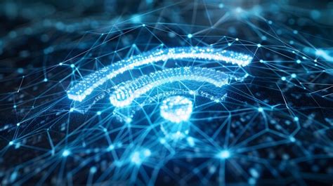 wireless network and connection abstract data background with wifi