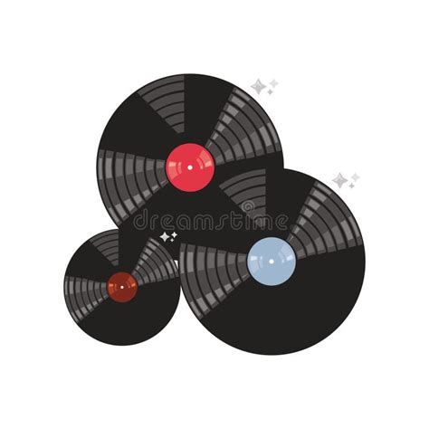 Lp Vinyl Records Retro Collection Stock Vector Illustration Of