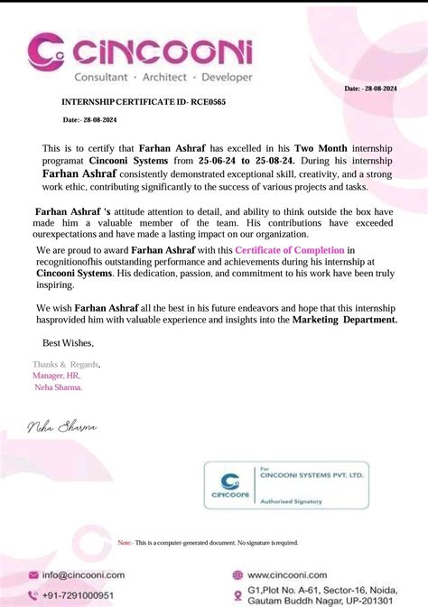 Farhan Ashraf On Linkedin Internship Learningjourney