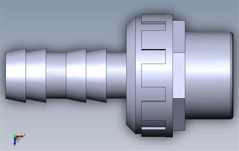插口连接管 Solidworks 2009 模型图纸下载 懒石网
