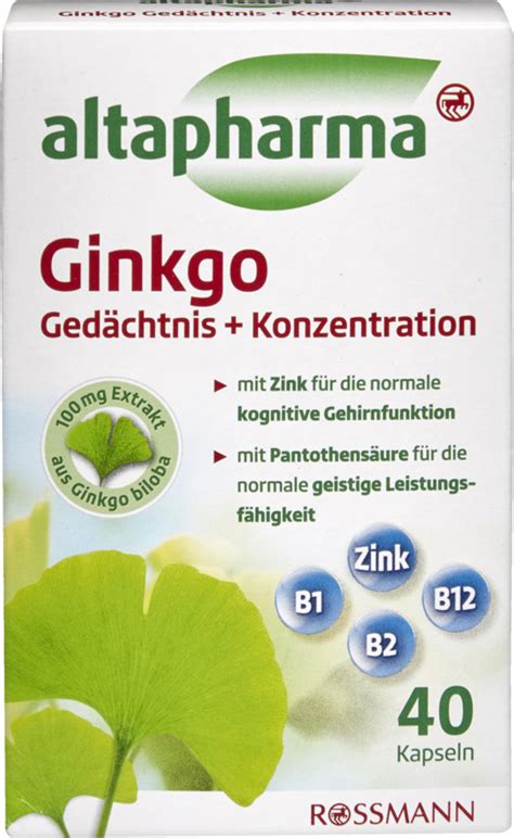 altapharma Ginkgo Gedächtnis Konzentration von ROSSMANN für 4 79 ansehen