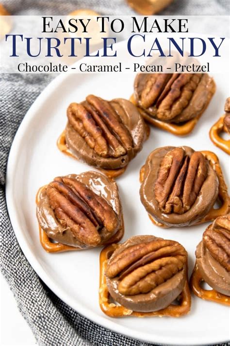 Rolo Pretzel Turtles Chocolate Caramel Pecan Treats Moms Dinner