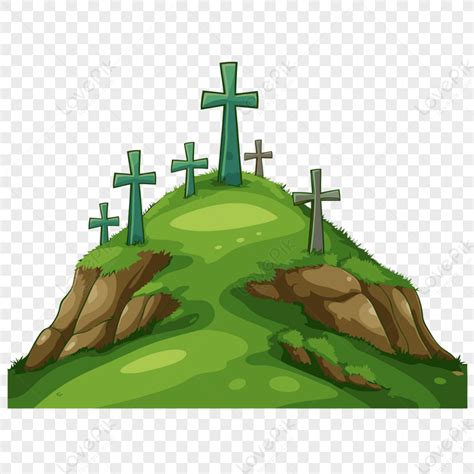 3 언덕 위의 십자가 클립 아트 언덕 위의 십자가의 만화 이미지 벡터 Png 일러스트 무료 다운로드 Lovepik