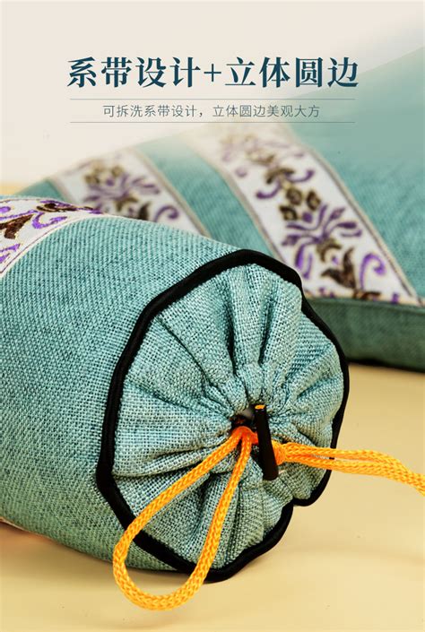 可拆卸组合艾草枕 圆柱睡觉艾灸护颈艾草颈椎枕 厂家批发颈椎枕头 阿里巴巴
