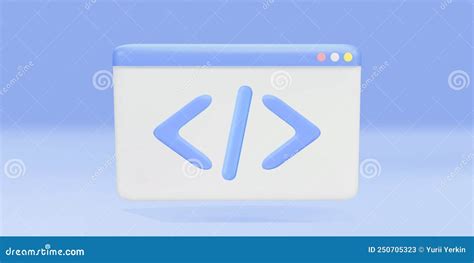 3d web development concept website coding web page vector