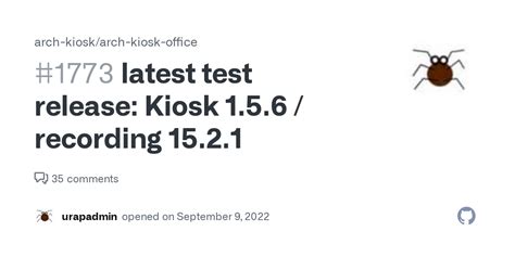 Latest Test Release Kiosk 1210 Recording 1383 · Issue 1773