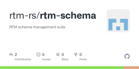 GitHub Rtm Rs Rtm Schema RTM Schema Management Suite