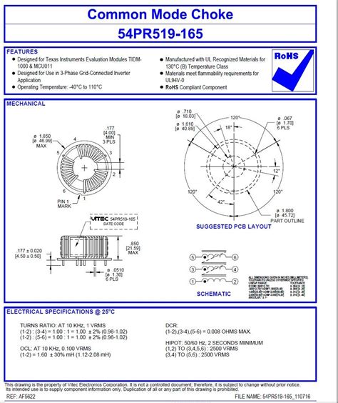 CCS TIEVM VIENNARECT Three Phase ViennaFilter Inductance C2000
