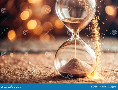 Hourglass Measuring Passing Time Generative Ai Stock Illustration