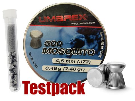 Testpack Flachkopf Diabolos Umarex Mosquito Kaliber 4 5 Mm 0 48 G