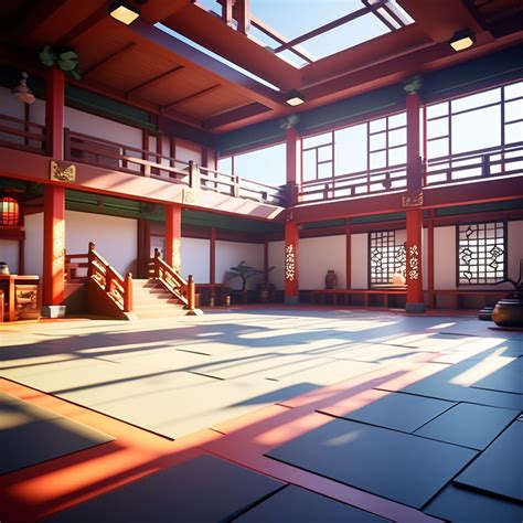 stylized low poly dojo in dramatic light by shoaib iftikhar playground