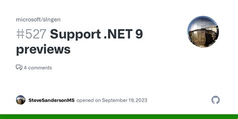 support 9 previews · issue 527 · microsoft slngen · github