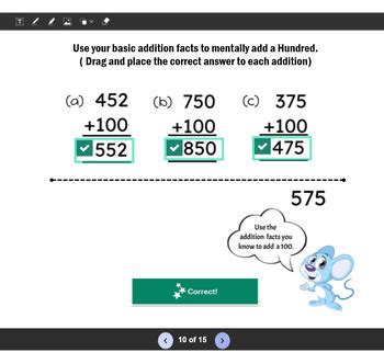 Mentally Add Or Subtract 10 Or 100 To A Given Number 100900 TPT