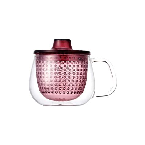 Tasse Mit Sieb Und Deckel Kinto Unitea Weinrot 350 Ml Coffeefriend