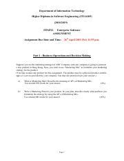 ITP4512 Assignment AY1819 Pdf Department Of Information Technology