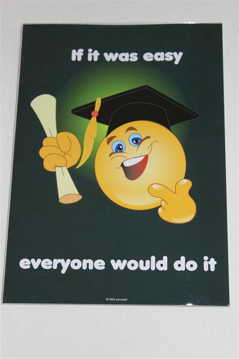 Poster Met Motiverende Spreuken In Wissellijst If It Was Easy Bol