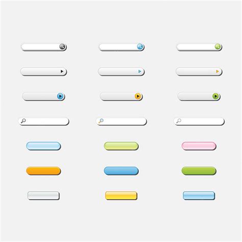 premium vector simple web button set