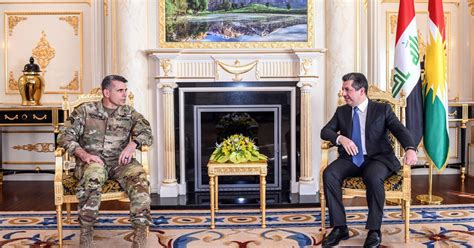 رئيس حكومة إقليم كوردستان يستقبل القائد العام لقوات التحالف الدولي في