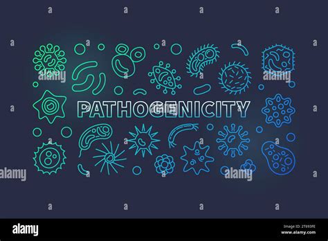 Pathogenicity Colorful Horizontal Banner Vector Pathogen Concept