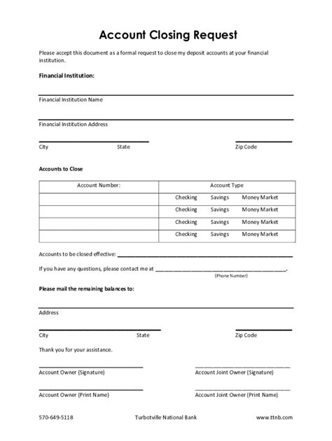 Fillable Online Account Closure Request Formfill Out And Use This Pdf Fax Email Print Pdffiller