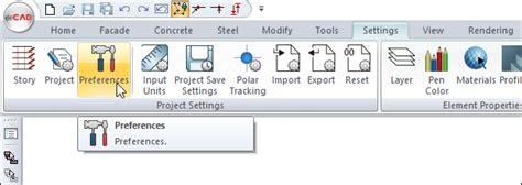 Preferences Idecad Settings