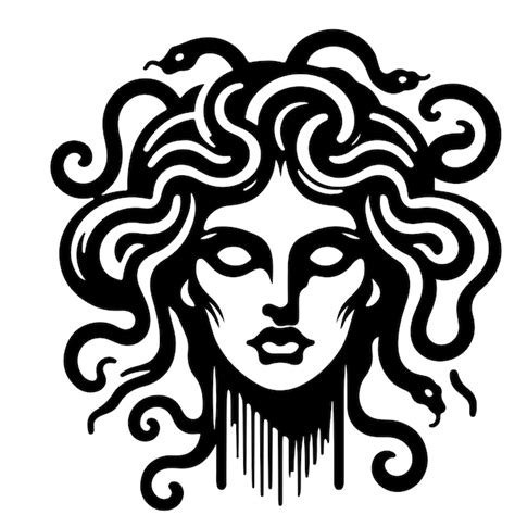 Simple Medusa Vector Illustration Premium AI Generated Vector