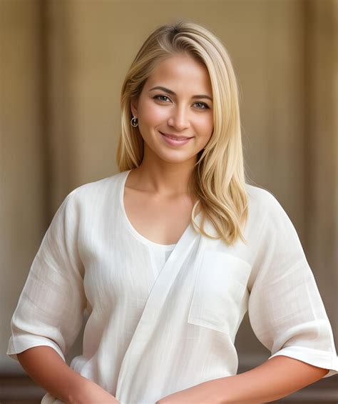 Premium Ai Image Portrait Of A Beautiful Young Blonde Woman In A