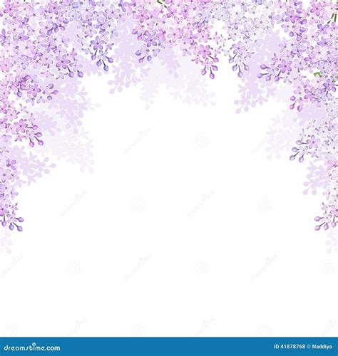 Background With Lilac Flowers Vector Illustration Stock Vector