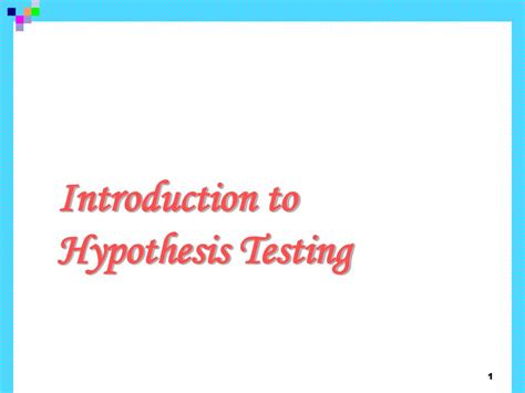 PPT Introduction To Hypothesis Testing PowerPoint Presentation Free Download ID
