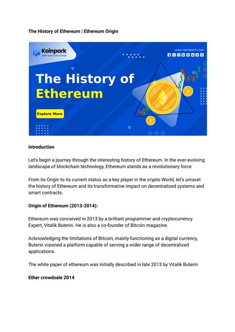 Ppt The History Of Ethereum Ethereum Origin Powerpoint Presentation